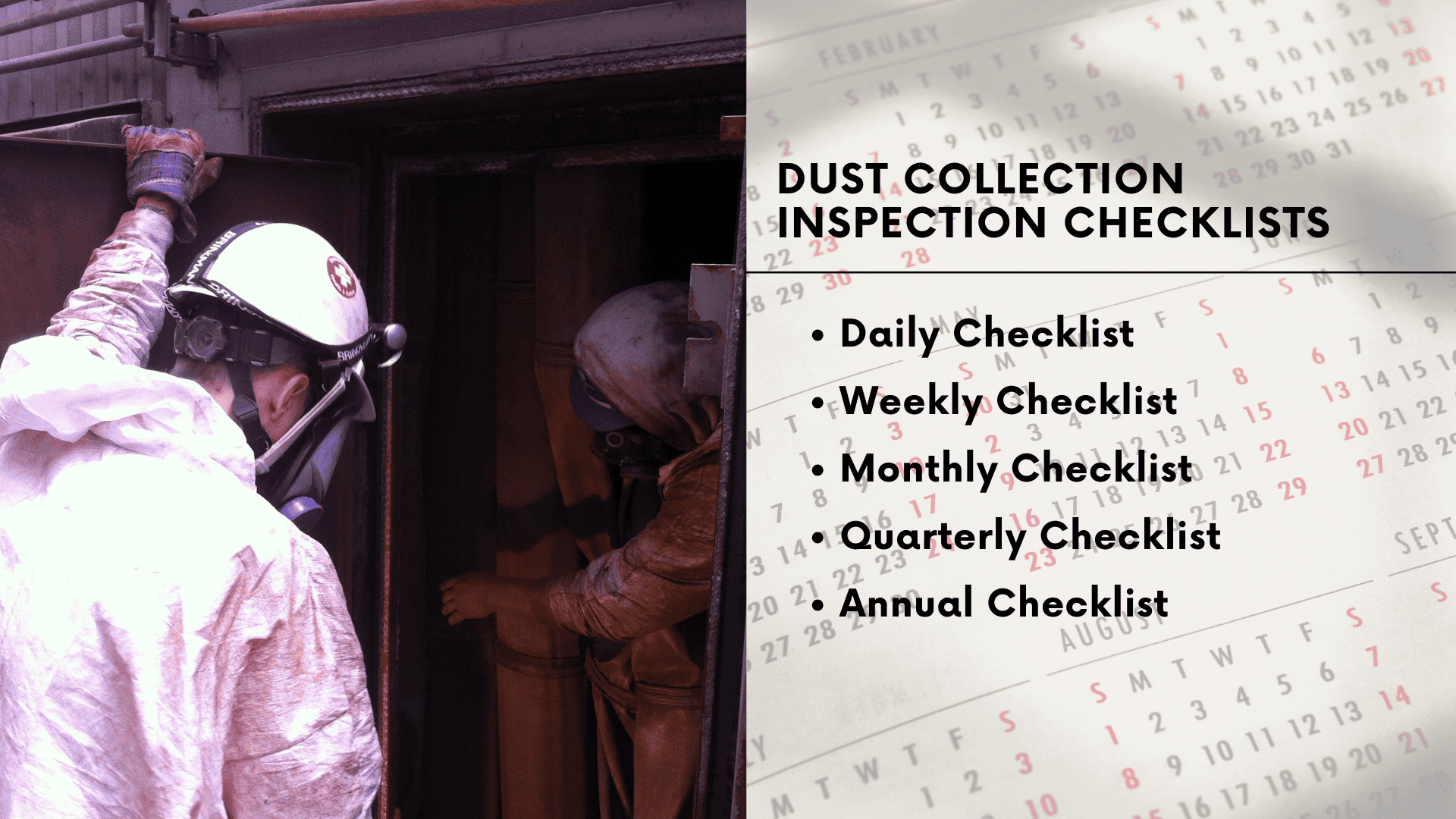 Dust Collector Maintenance Checklist at Isaac Dadson blog